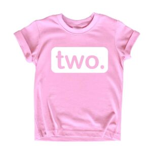 2nd birthday outfits for toddler girls shirt 2 year old girl second birthday two (white on pink, 2 years)