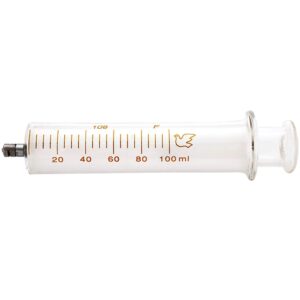 gufastoe 1 pack glass laboratory syringes with caps 100cc/ml for industry