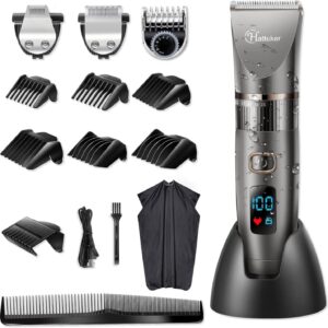 hatteker beard trimmer for men professional hair clipper hair trimmer shaver haircut detail trimmer hair cutting kit for men cordless waterproof