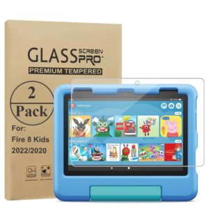 kxoyjad screen protector for 8 kids(2022)/8 kids pro, tempered glass film(2 pack)