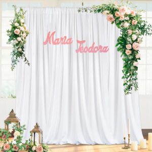 10ft x 10ft white backdrop curtains for parties thick white backdrop drape for wedding baby shower 2 panels 5ft x 10ft