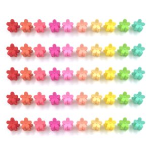 100 pack flower hair claw clips mini small hair jaw clips for girls assorted baby hair clips hair accessories for girls and women random colors