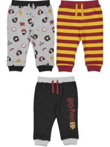 harry potter newborn baby boys 3 pack jogger pants gryffindor 6-9 months multicolor