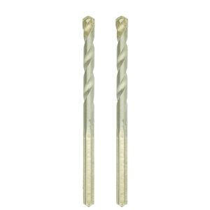 snug fasteners sng955 two (2) 1/4" x 4" premium carbide tip hex shank masonry drill bits | made in the usa