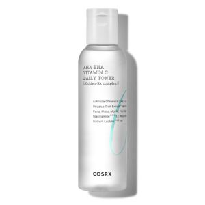 cosrx abc daily toner, korean toner for day & night with aha, bha, & vitamin c, refreshing exfoliating toner for clean radiant skin, korean skin care, 150ml, 5.07 fl.oz