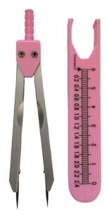 a2zscilab deluxe ekg ecg nurse or doctor caliper for measuring electrocardiographs (pink)