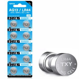 txy 10pcs/pack ag13 cell battery lr44 357 357a s76e g13 165mah long lasting alkaline button batteries for watch electronic remote