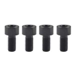 wanyifa titanium ti m5 x 10 12 15 18 20 25 30 35 40 45 50 55 60mm bicycle allen hex socket head screw pack of 4 (m5x10mm, black)