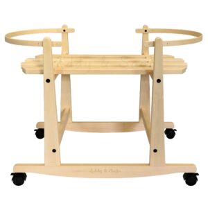 3 in 1 natural stand for uppababy bassinets - with locking casters (read all product details)