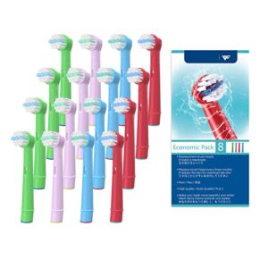 wuyan toothbrush heads for oral b kids electric toothbrush, 16 pack replacement toothbrush heads for children,compatible with professional care,triumph,advance power etc