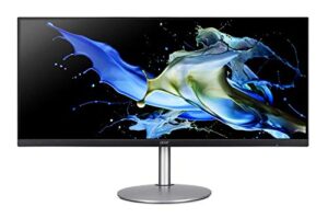 acer cb342ck smiiphzx 34" ultrawide qhd (3440 x 1440) ips zero frame monitor with amd radeon freesync technology, 1ms vrb, 75hz refresh, silver (windows only) (renewed)