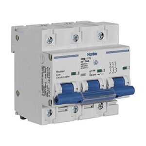 100a, 480v ac, 60v dc, 3 pole, din rail mount miniature circuit breaker, trip curve: c, ul1077