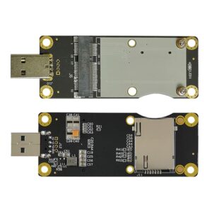 exvist 4g lte industrial mini pcie to usb adapter w/sim card slot for wwan/lte 3g/4g module applicable for m2m & iot applications like raspberry pi industrial router ip camera digital signage etc.