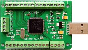 occus - cables mini usb daq data acquisition module 0-3.3v analog 12 adc, 2 dac, digital 8di 8do, pwm input output, counter, screw terminal - (cable length: other)