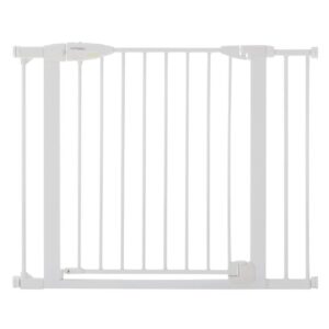 north states 5024129 30 x 29.75-40.5 in. toddleroo white metal auto-close gate