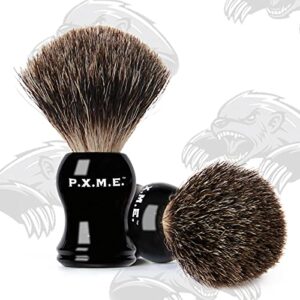 shaving brush for men shaving soap the art of mens shaving kit non-shed premium shave brush for men handmade by professional maker since 1980 - soft natural pure badger hair with black plastic handle