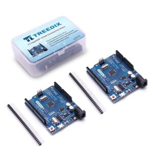 treedix 2 pcs atmega328p ch340 development board micro usb interface compatible with uno r3 board projects compatible with arduino starter