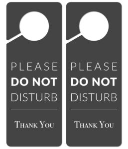 do not disturb door hanger sign, 2 pack (printed on both sides), 9.3″x3.5″pvc plastic, please do not disturb sign for home, office, hotel, bathroom, bedroom, pumping, breastfeeding, therapists, clinic