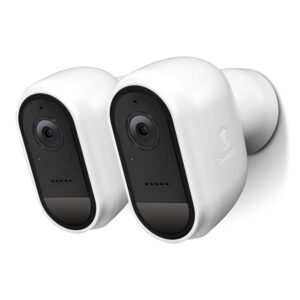 swann white wire-free 1080p battery camera (2-pack)