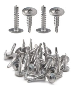 imscrews 200pcs #8 x 3/4" self drilling truss head screws standard thread wood work mdf 410 stainless steel