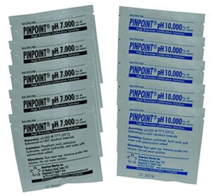 pinpoint® high-precision ph calibration fluids kit (ph buffer solution), 10 piece set - 7.000, 10.000