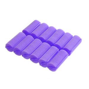 amzpus 36 pieces foam sponge hair rollers - purple (2.8x0.98inch), hair styling curlers for hair