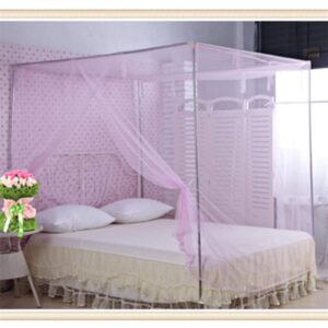 winwinfly mosquito net 200 * 150 * 165cm pink mesh mosquito netting for four-poster bed rectangular mosquito net protect against insects and mosquitos