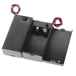 qteatak 2pcs 9v battery holder with switch and lead wires