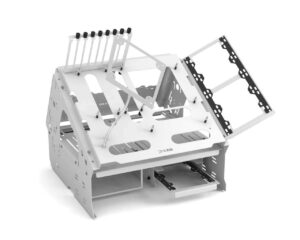 praxis wetbenchsx open air computer test bench pro - angled edition - white