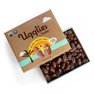 joolies organic whole medjool dates | "ugglies" 4.4 pound bulk box | fresh california grown fruit | vegan, gluten-free, paleo, no sugar added | perfect holiday gift for friends & family