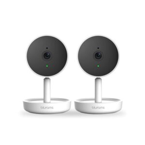 blurams 2pc home pro, security camera 1080p fhd | w/facia recognition, 2-way talk, human/sound detect, person alert, night vision and siren | cloud/local storage available, compatible with alexa