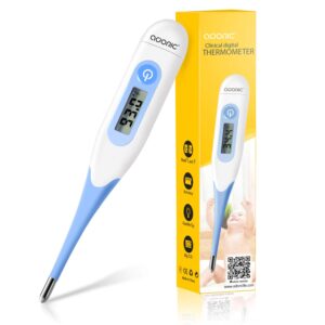 digital thermometer, accurate fast reading temperature measuring tool lcd fever checker waterproof 1 pack random color