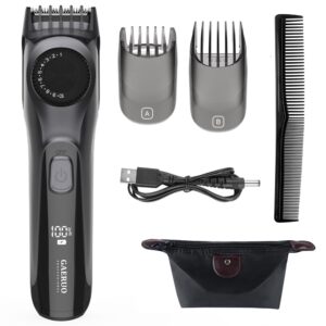 gaeruo beard trimmer for men, precision adjustable trimmer, 38 length level detail trimmer hair clippers, fast usb cordless rechargeable mens trimmer grooming kit for body face mustache hair