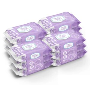 nice 'n clean unscented baby wipes (672 total wipes) | ideal for sensitive skin | hypoallergenic, plastic-free, plant-based wet wipes | made w/ 100% purified water