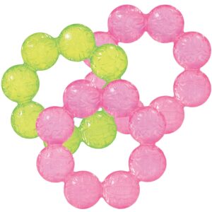 infantino 3-pack water teethers - 2 pink + 1 lime set