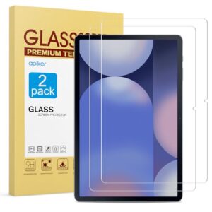 [2-pack] apiker screen protector for samsung galaxy tab s10 plus/s9 plus/s9 fe plus/s7 fe 5g/s8 plus 12.4 inch, 9h tempered glass for galaxy tab s10+/s9+/s9 fe+/s7 fe