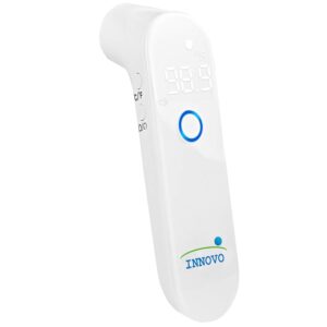 innovo medical if100a non-contact digital forehead thermometer, fever alert, termometro (white)