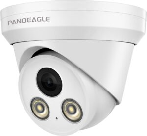 panoeagle 5mp poe ip full color camera with human&vehicle detection, 2.8mm fixed lens, 98ft color night vision f1.0,24 hours full time color,build-in mic, wdr，ip67 outdoor, 5mp@30fps