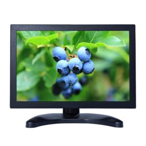 ichawk 11.6" 12" inch display 1366x768 16:9 hd widescreen metal case hdmi-in vga bnc av built-in speaker industrial lcd screen monitor for pc display, usb port pluggable u-disk video player w116mn-591