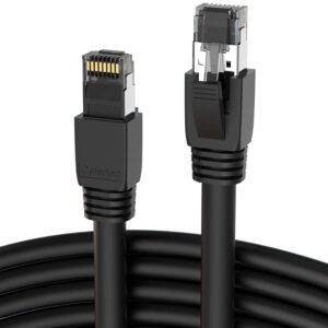 cat8 ethernet cable, 3ft, high speed 25/40gbps 2000mhz gigabit ethernet lan cable, 24awg s/ftp patch cable with rj45 connector, indoor& outdoor, compatible with laptop, switch, router, ps5, ps4