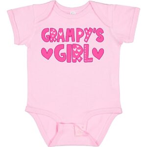 inktastic grampy's girl granddaughter gift baby bodysuit 6 months 0080 pink 3b914