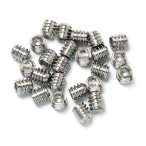 pro bamboo kitchen 25pcs 1/4-20 x 1/4" hexagon hex socket set screws 304 stainless steel full thread cup point grub screws