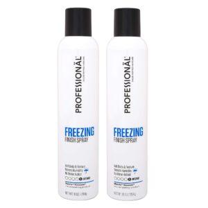 professional freezing finish spray (2-pack) - 10 oz - volumizing hairspray for all types of hair - adds body and texture - resists humidity - no water added