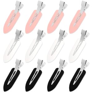 queenti hair clip, 12pcs no crease hair clips for styling, makeup, sleeping, makeup application abs resin and stainless steel, non slip, no bend design, suitable for all hairstyles