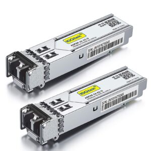 10gtek 1.25g sfp 1000base-sx multimode lc fiber transceiver, 850nm mmf, 550m, for cisco glc-sx-mmd/sfp-ge-s, meraki ma-sfp-1gb-sx, fortinet, ubiquiti unifi uf-mm-1g, mikrotik, tp-link, pack of 2