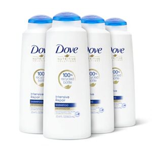 dove nutritive solutions strengthening shampoo intensive repair 4 count for damaged hair dry hair shampoo formula with keratin actives 20.4 oz