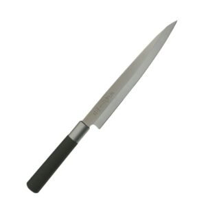 hinomaru collection sekizo japan quality stainless steel non stick yanagiba sashimi sushi knife chefs knife 13.75" itamae sushi chef knife with natural wooden handle made in japan (plastic handle 13")