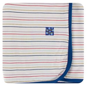 kickee pants print swaddling blanket (everyday heroes multi stripe - one size)