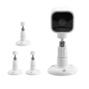 blink mini camera wall mount, allicaver 360 degree swivel ceiling mount for both blink camera, blink mini, blink xt2 and blink indoor camera mount bracket (3 pack, white)