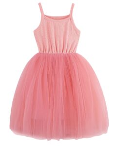 rjxdlt baby girls tutu dress infant tulle dress toddler sleeveless summer dress 580 soft pink 110